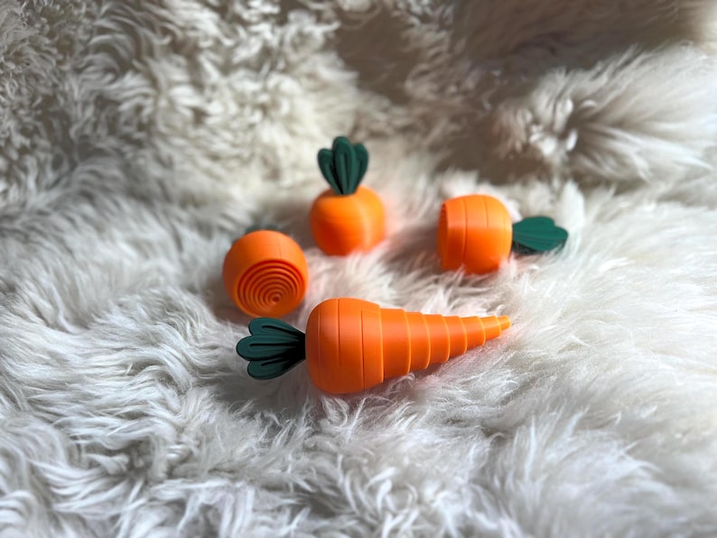 The "crunchy" Articulating Carrot | Ultimate Layered Fidget | Garden ...