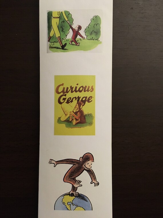 Set of 10 Curious George Stickers/ Decals Vintage - Etsy