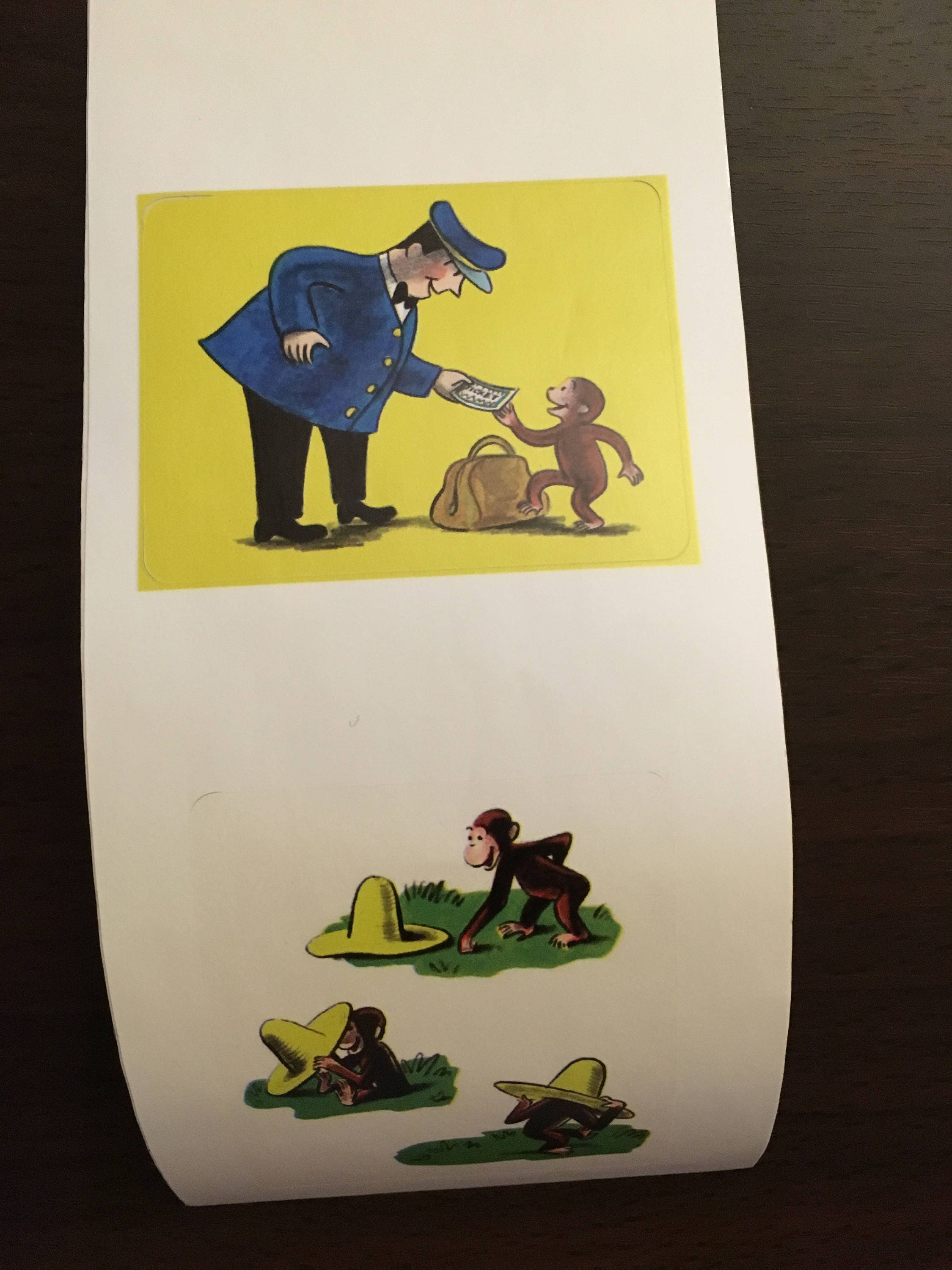 Set of 10 Curious George Stickers/ Decals Vintage Illustrations - Etsy