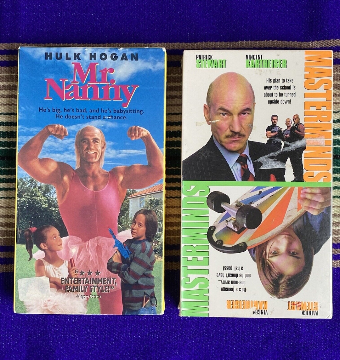 Masterminds & Mr. Nanny 90s Kids Comedy VHS Lot Hulk Hogan 1990s Cult ...