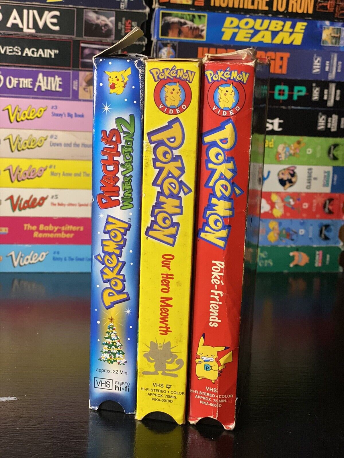 Vintage 90s Pokemon VHS Lot Our Hero Meowth Poke-friends - Etsy