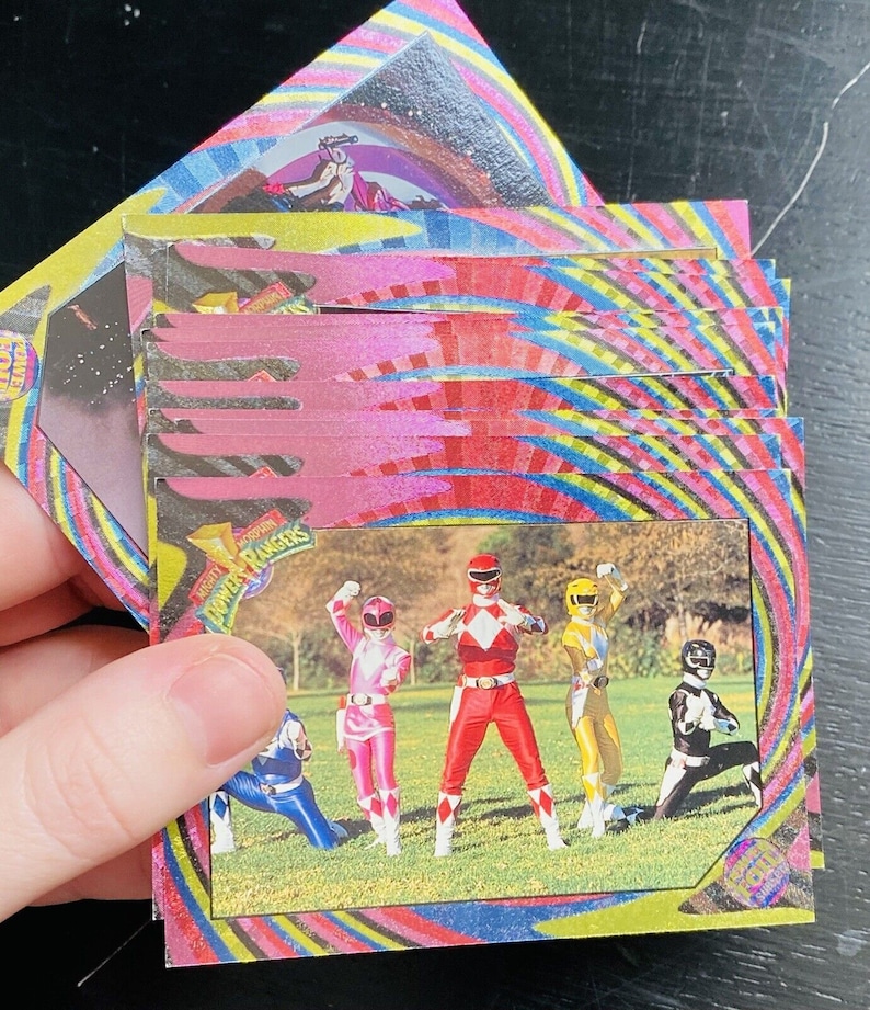 Mighty Morphin Power Rangers Trading Cards Set Complete Power Foils ...