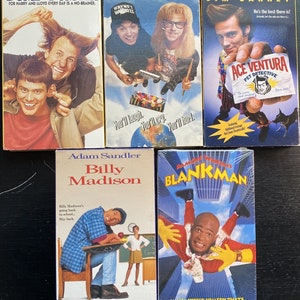 90s Comedy VHS Lot Wayne's World Billy Madison Dumb & Dumber Ace ...
