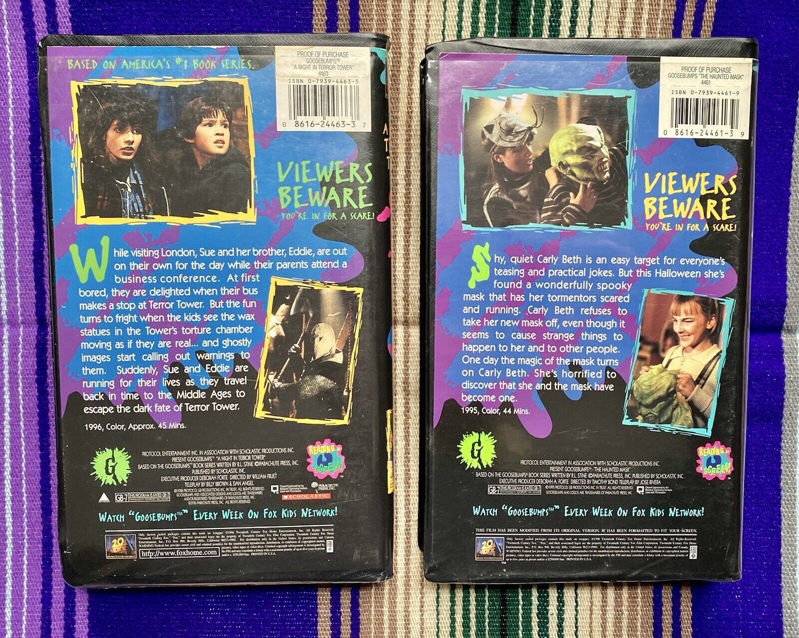 Vintage 90s Goosebumps Lot Original Covers 14 Books 2 VHS RL Stine ...