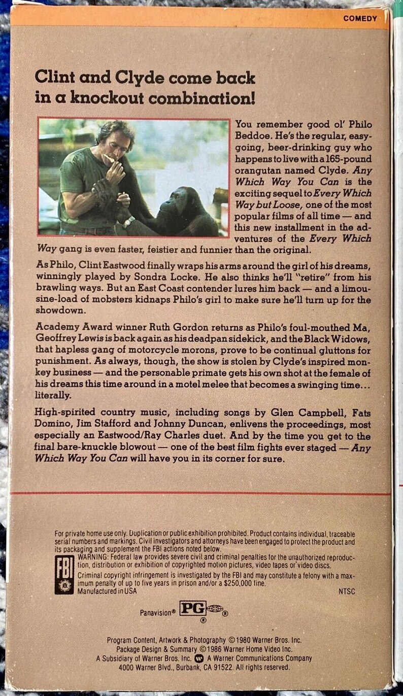 Clint Eastwood 70s VHS Movie Lot Dirty Harry the Enforcer the Gauntlet ...