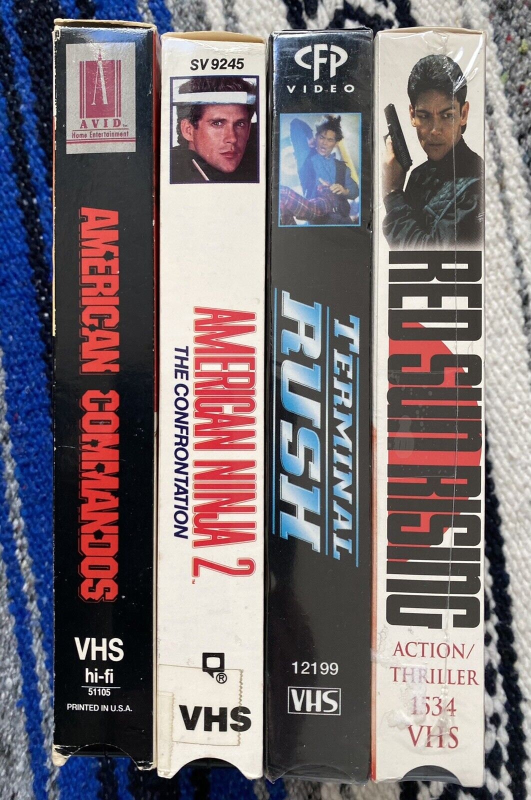 80s 90s Action B-movie VHS Lot American Commandos American Ninja 2 Red ...