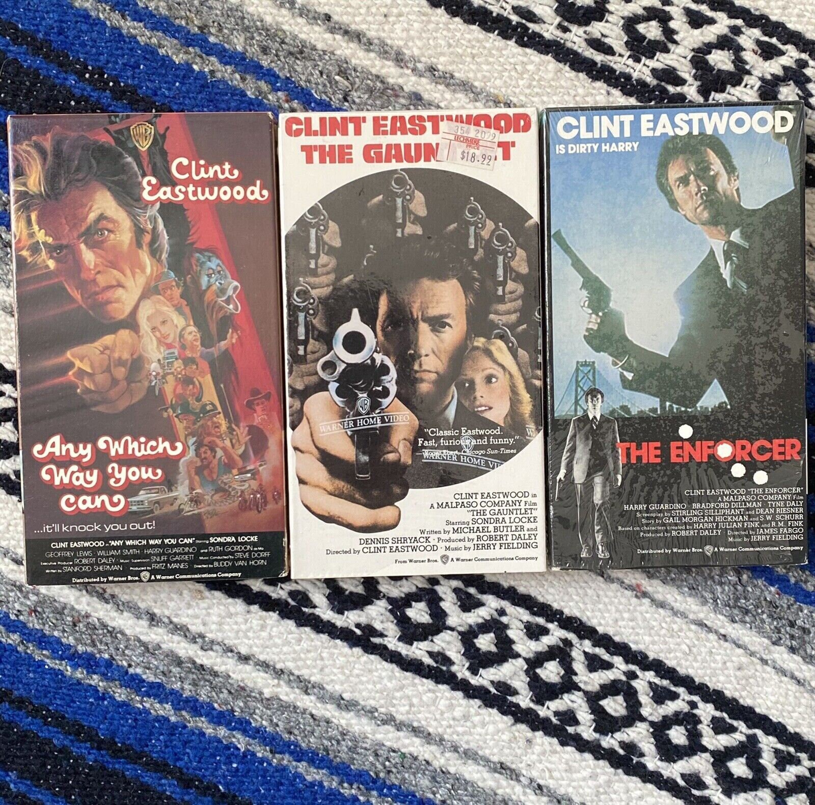 Clint Eastwood 70s VHS Movie Lot Dirty Harry the Enforcer the Gauntlet ...