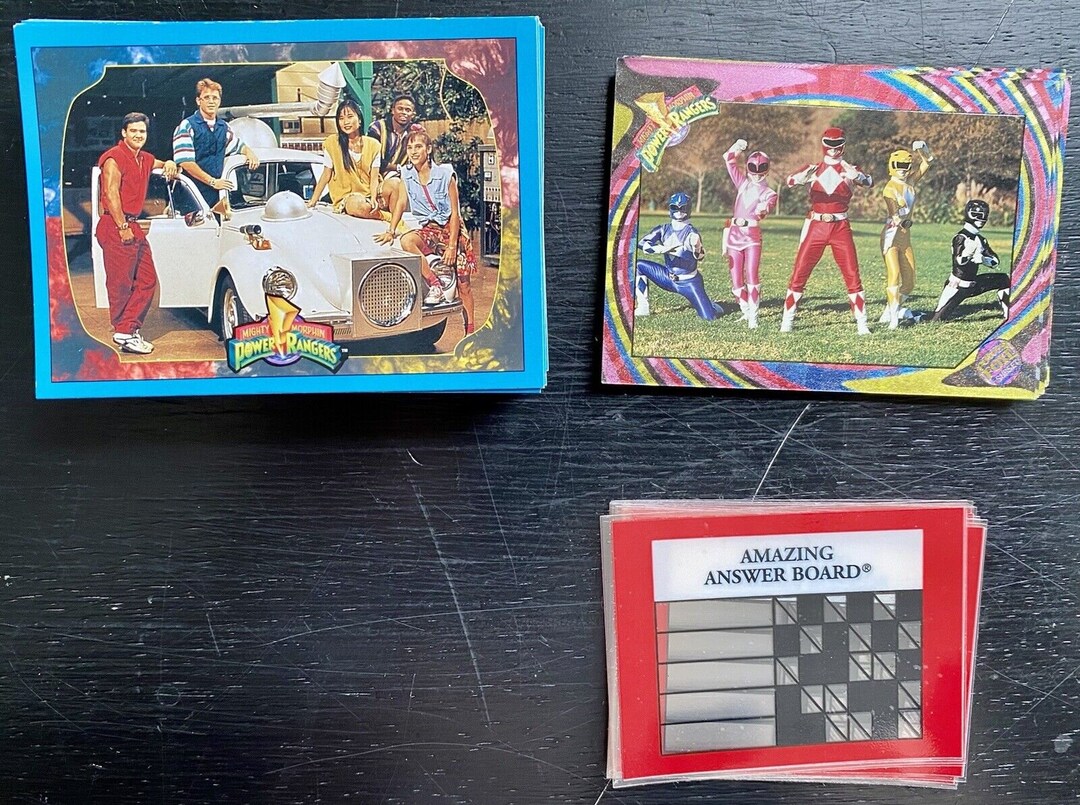 Mighty Morphin Power Rangers Trading Cards Set Complete Power Foils ...
