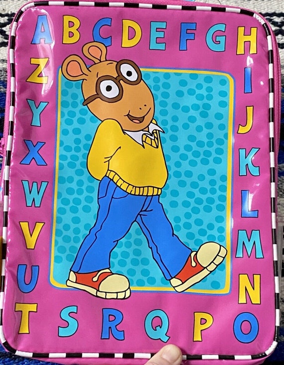 Vintage ARTHUR Children's Vinyl Backpack 90s PBS Show… - Gem