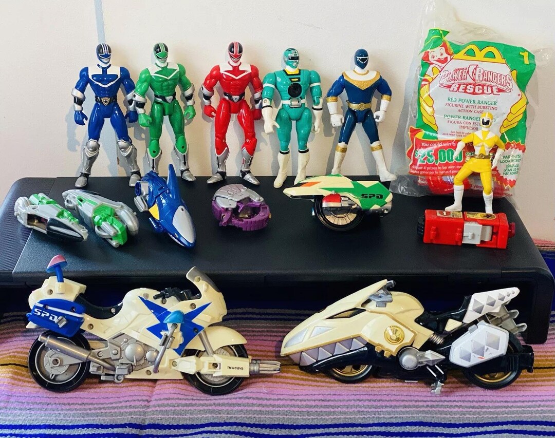 Vintage Power Rangers Mixed Toy Lot 1996-2004 SPD Time Force Wild Force ...