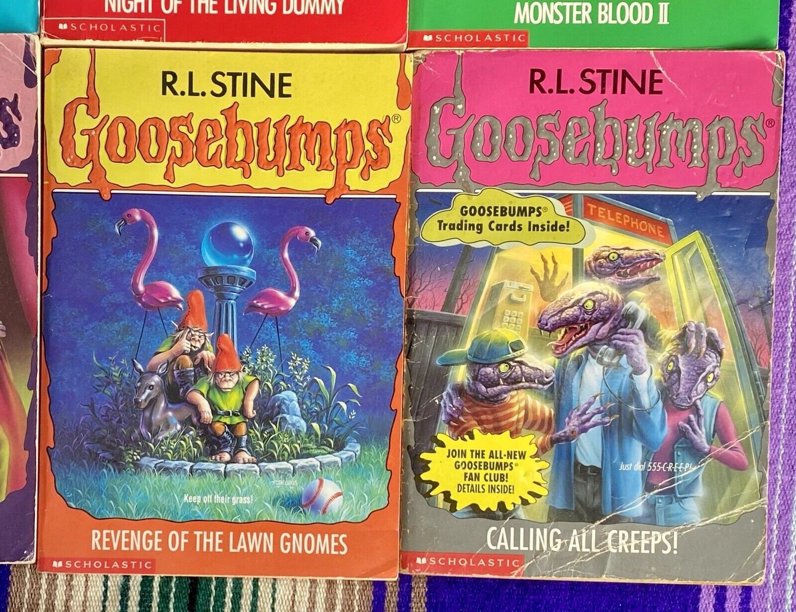 Vintage 90s Goosebumps Lot Original Covers 14 Books 2 VHS RL Stine ...