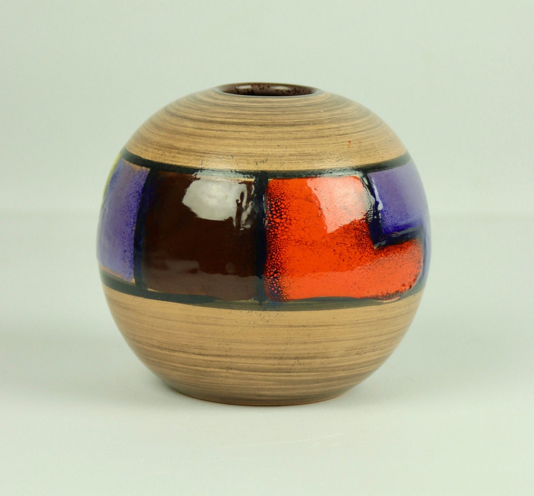 Bitossi Vetrata Decor Ball Vase Aldo Londi - Etsy