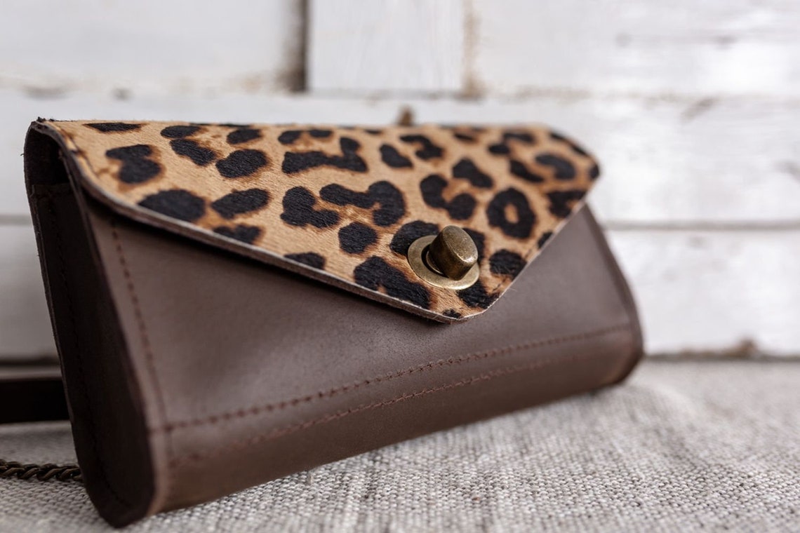 Leopard Wallet ANIMAL Handbag Purse Leopard Mini Bag Leather - Etsy Norway