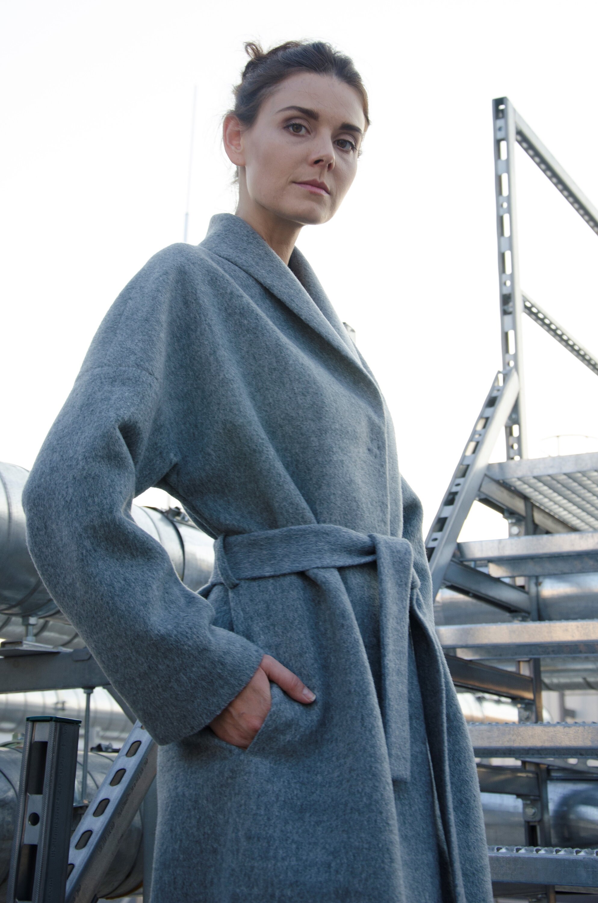 Trench Coat is Straight Cut Winter Spring Long Sleeve Wool | Etsy