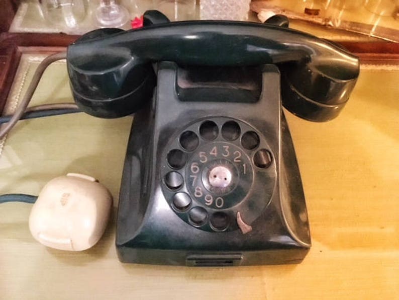 Telephone 50s in Green Bakelite, Vintage Telephone, Italian Telephone ...
