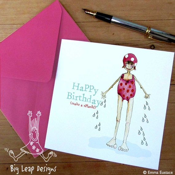 Happy Birthday Swimmer | Etsy