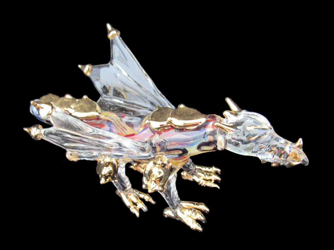 Hand Blown Glass Big Wing Dragon Pipe. - Etsy