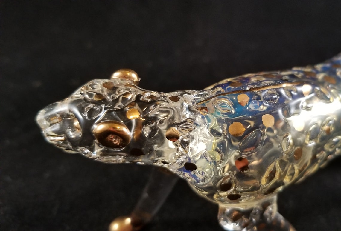 Hand Blown Glass Cheetah Pipe. | Etsy