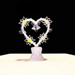 Roses Wedding Cake Topper With Four Roses on a Heart. - Etsy