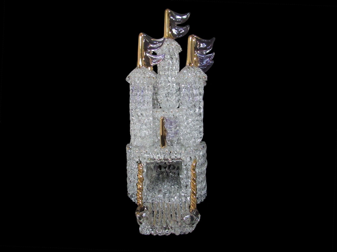 Hand Blown Glass Castle Wedding Cake Topper - Etsy