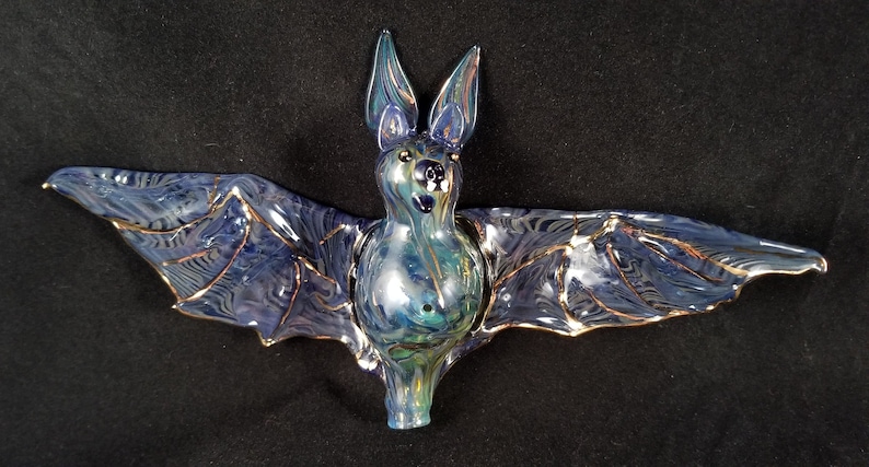 Hand Blown Glass Bat Pipe. - Etsy
