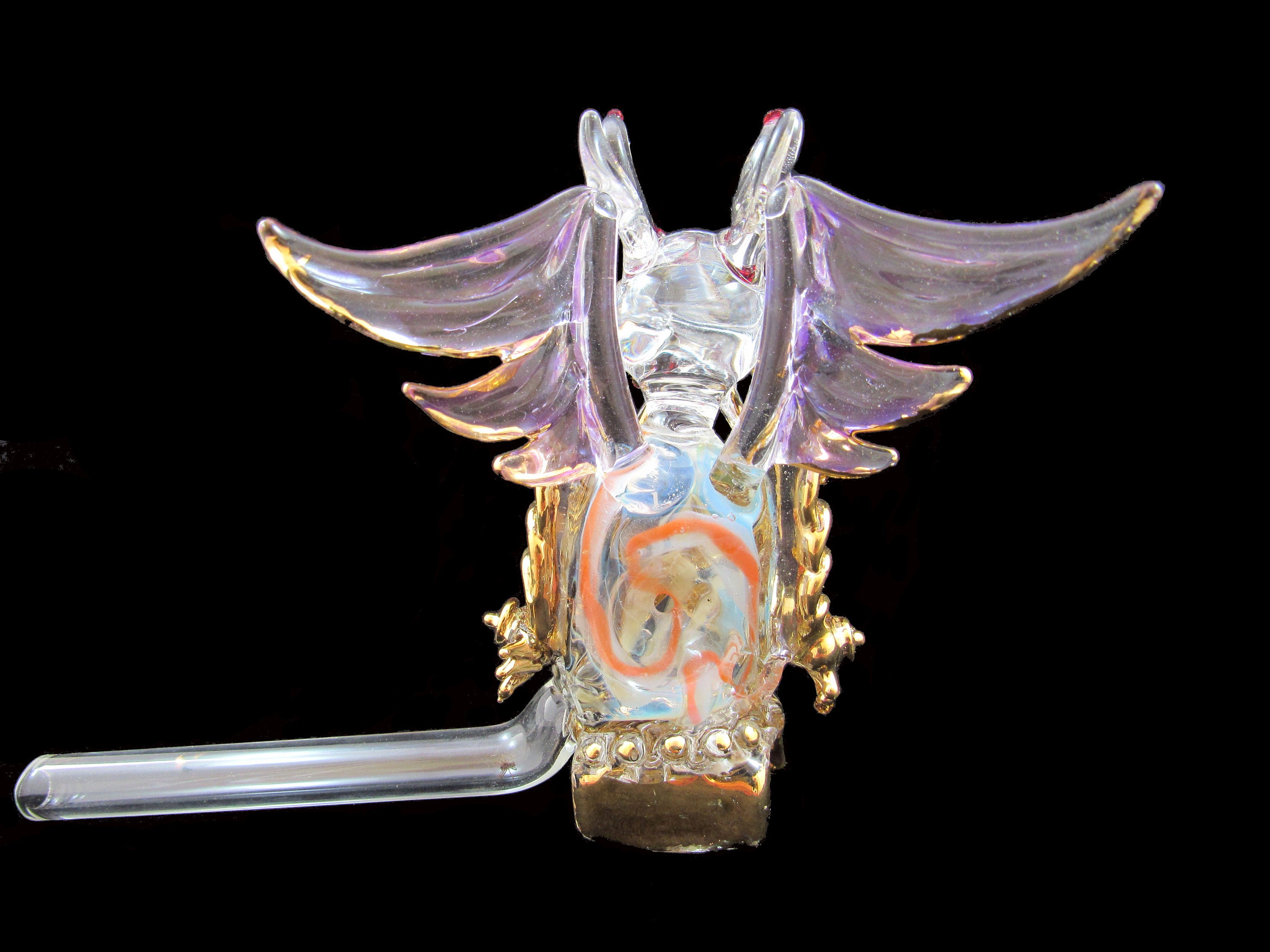 Hand Blown Glass Warrior Dragon Pipe. | Etsy