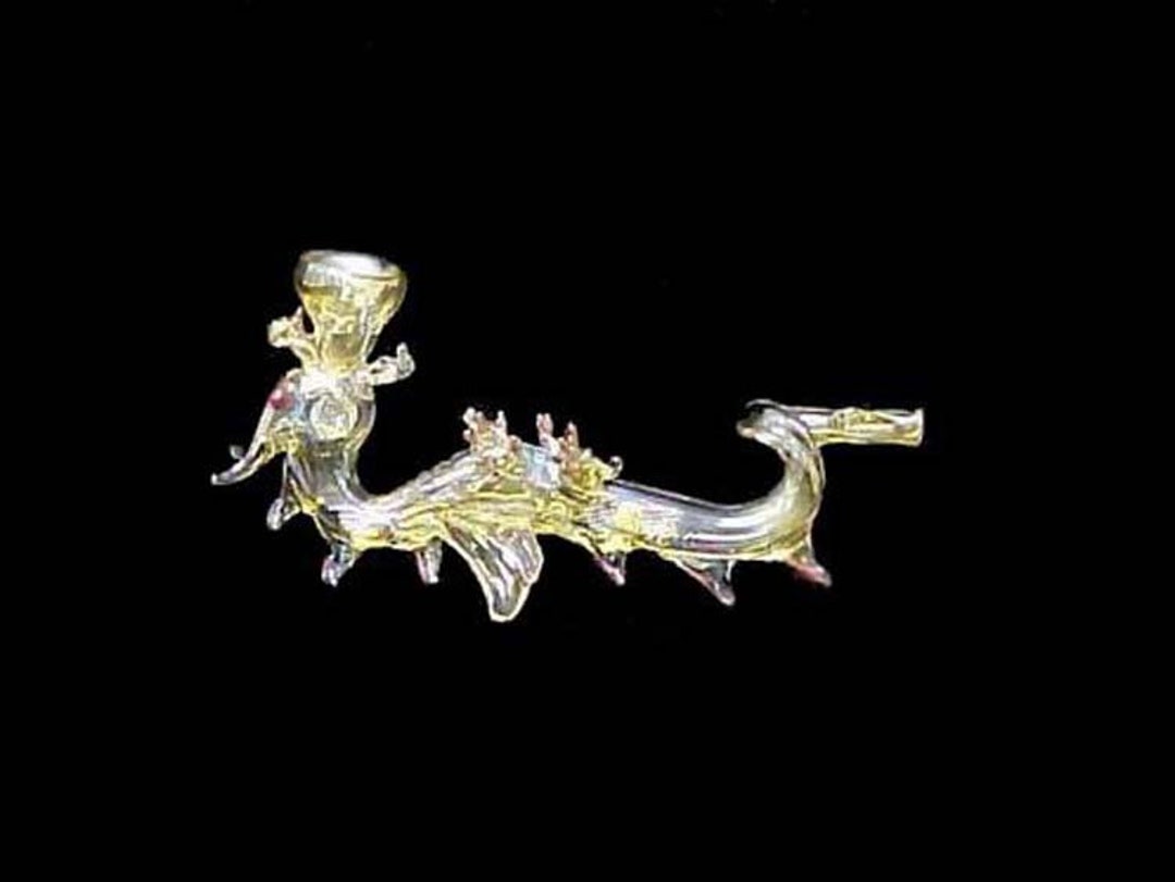 Hand Blown Glass Dragon Pipe. - Etsy