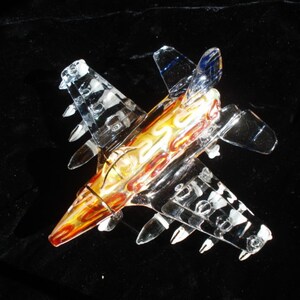 Hand Blown Glass Jet Airplane Pipe. - Etsy