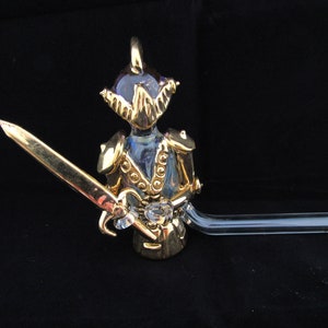 Hand Blown Glass Knight Pipe With Two Removable Sword and Flail. - Etsy