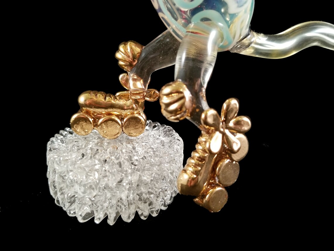 Hand Blown Glass Cool Cat Pipe. | Etsy