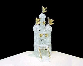 Hand Blown Glass Castle Cake Topper | Etsy