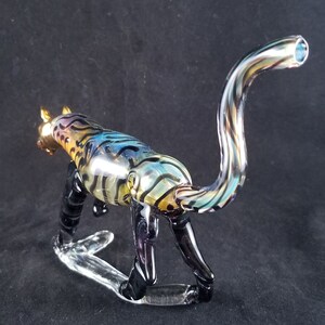 Hand Blown Glass Cat Pipe. - Etsy