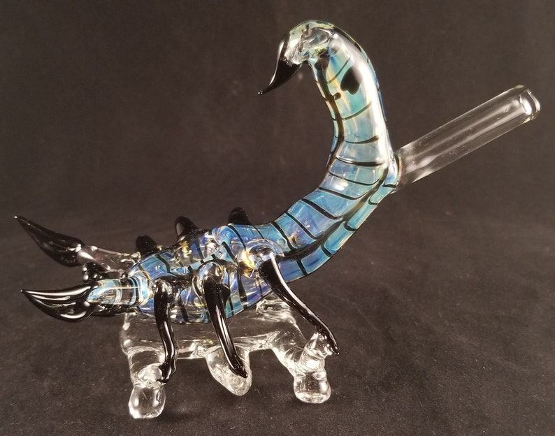 Hand Blown Glass Scorpion Pipe. | Etsy