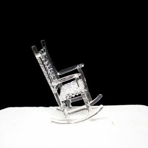 Hand Blown Glass Rocking Chair. - Etsy