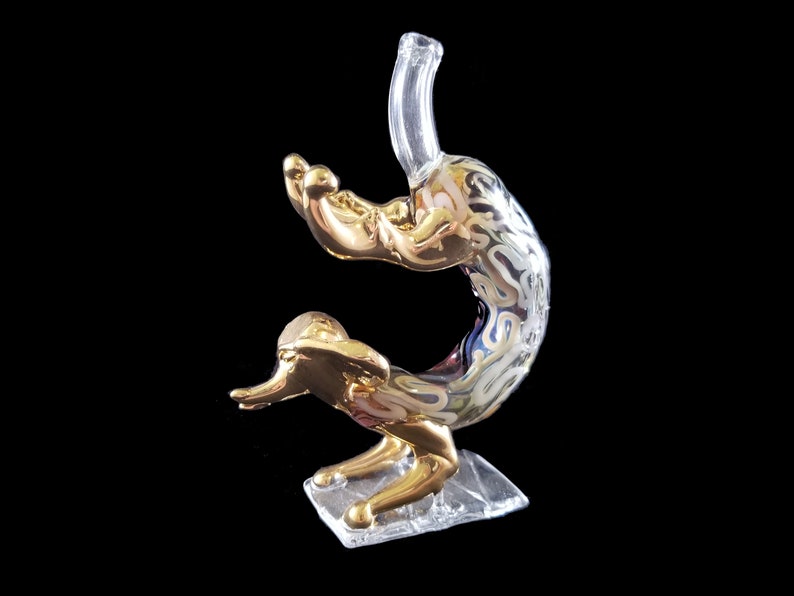Hand Blown Glass Dachshund Yoga Dog Pipe. | Etsy