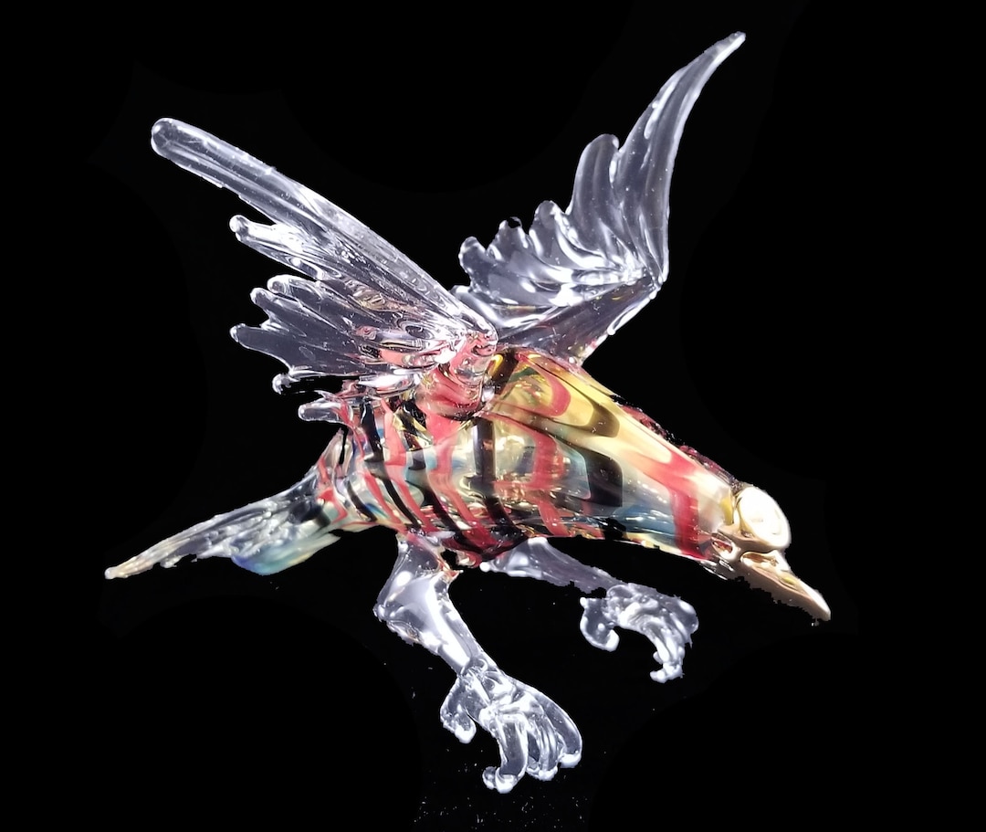 Hand Blown Glass Eagle Pipe. - Etsy