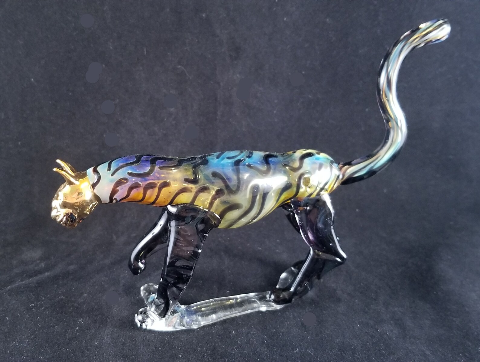 Hand Blown Glass Cat Pipe. - Etsy