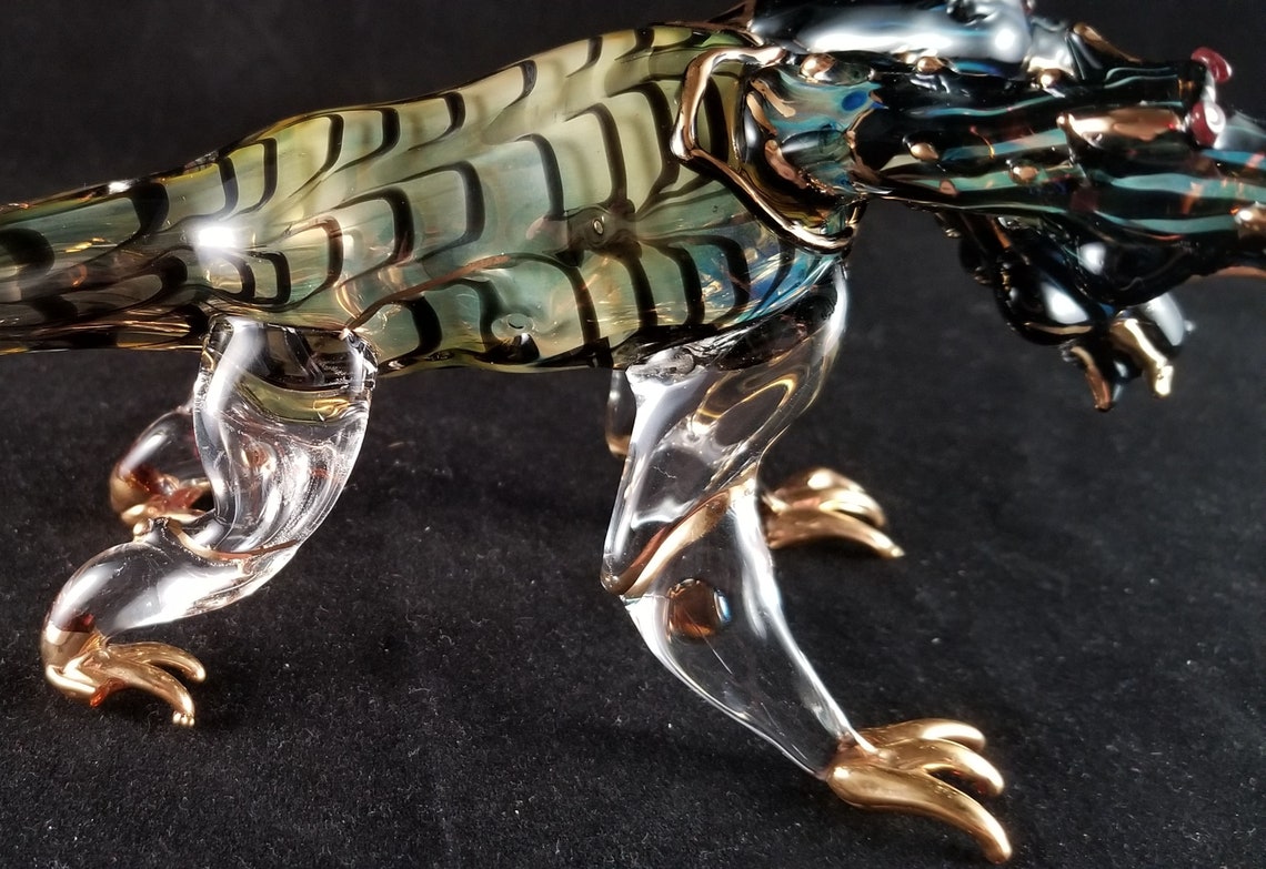 Hand Blown Glass Three Headed Dog Pipe. | Etsy