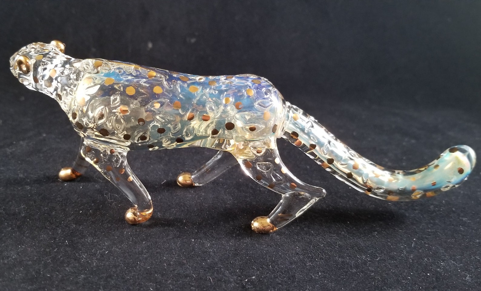 Hand Blown Glass Cheetah Pipe. | Etsy