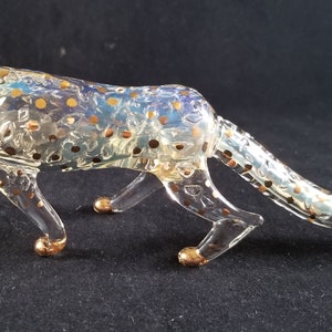 Hand Blown Glass Cheetah Pipe. - Etsy