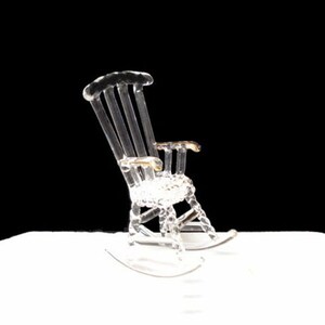 Hand Blown Glass Rocking Chair. - Etsy