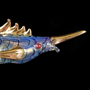 Hand Blown Glass Swordfish Pipe. - Etsy
