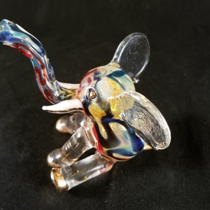 Hand Blown Glass Sitting Elephant Pipe. - Etsy