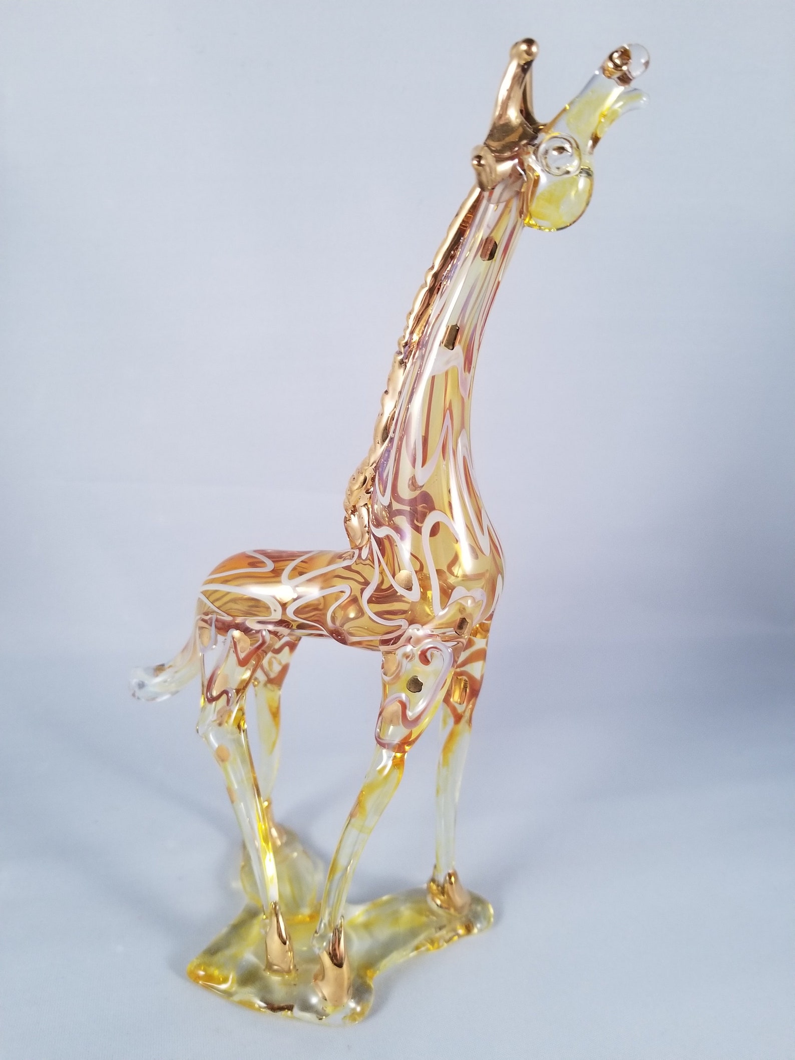 Hand blown glass giraffe pipe. | Etsy