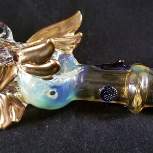 Hand Blown Glass Dragon Head Pipe.. - Etsy
