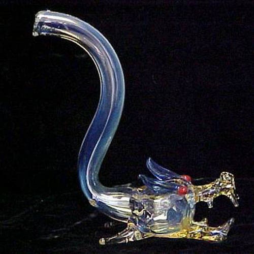 Hand Blown Glass Dragon Head Pipe. | Etsy