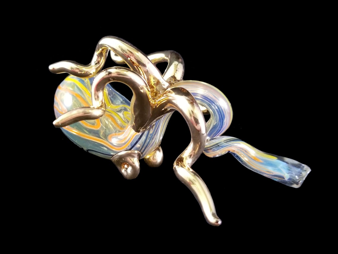 Hand Blown Glass Octopus Pipe. | Etsy