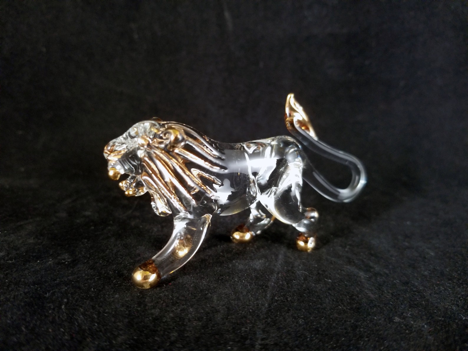 Hand Blown Glass Lion | Etsy