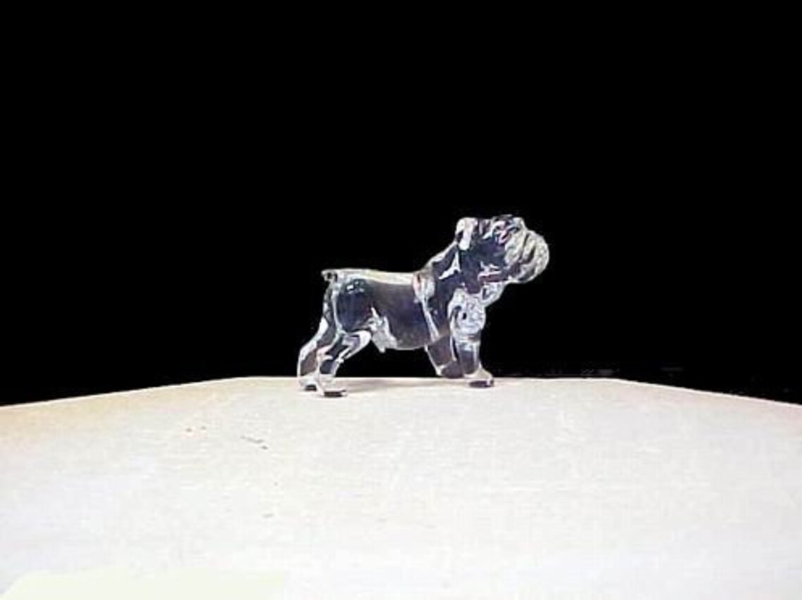 Hand Blown Glass Standing Bulldog Figurine Collectible. - Etsy