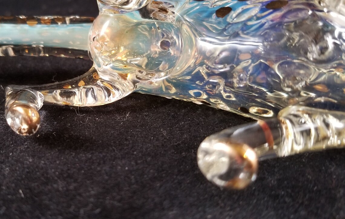 Hand Blown Glass Cheetah Pipe. | Etsy